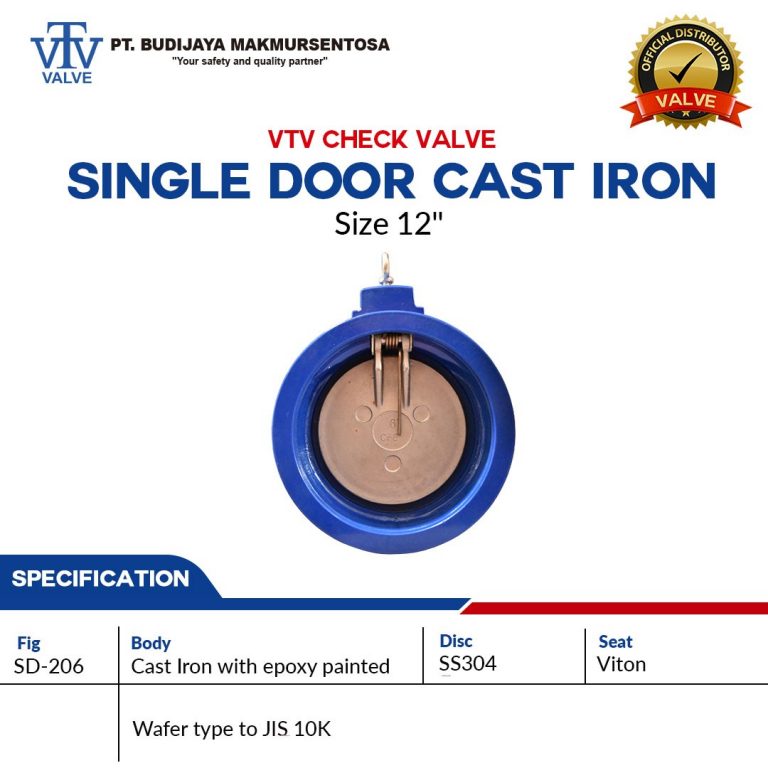 Jual VTV Single Door Check Valve Cast Iron JIS 10K - 2 Inch di Tokopedia